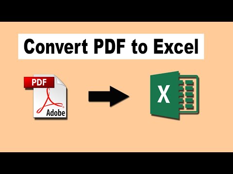 How to convert PDF to Excel in Adobe Acrobat Pro 2020