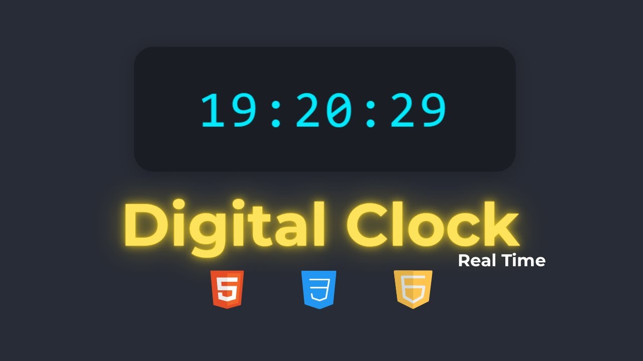 Build a STUNNING Digital Clock with HTML, CSS & JavaScript