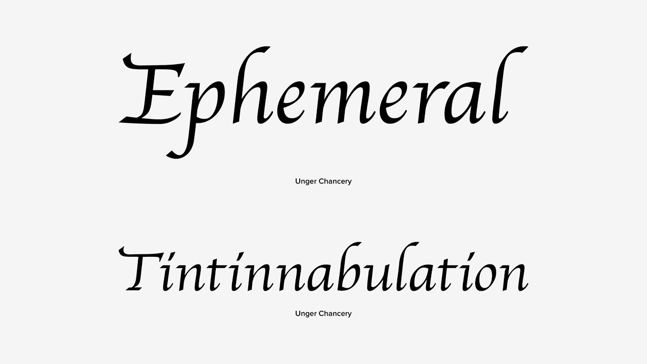 Unger Chancery Font Download
