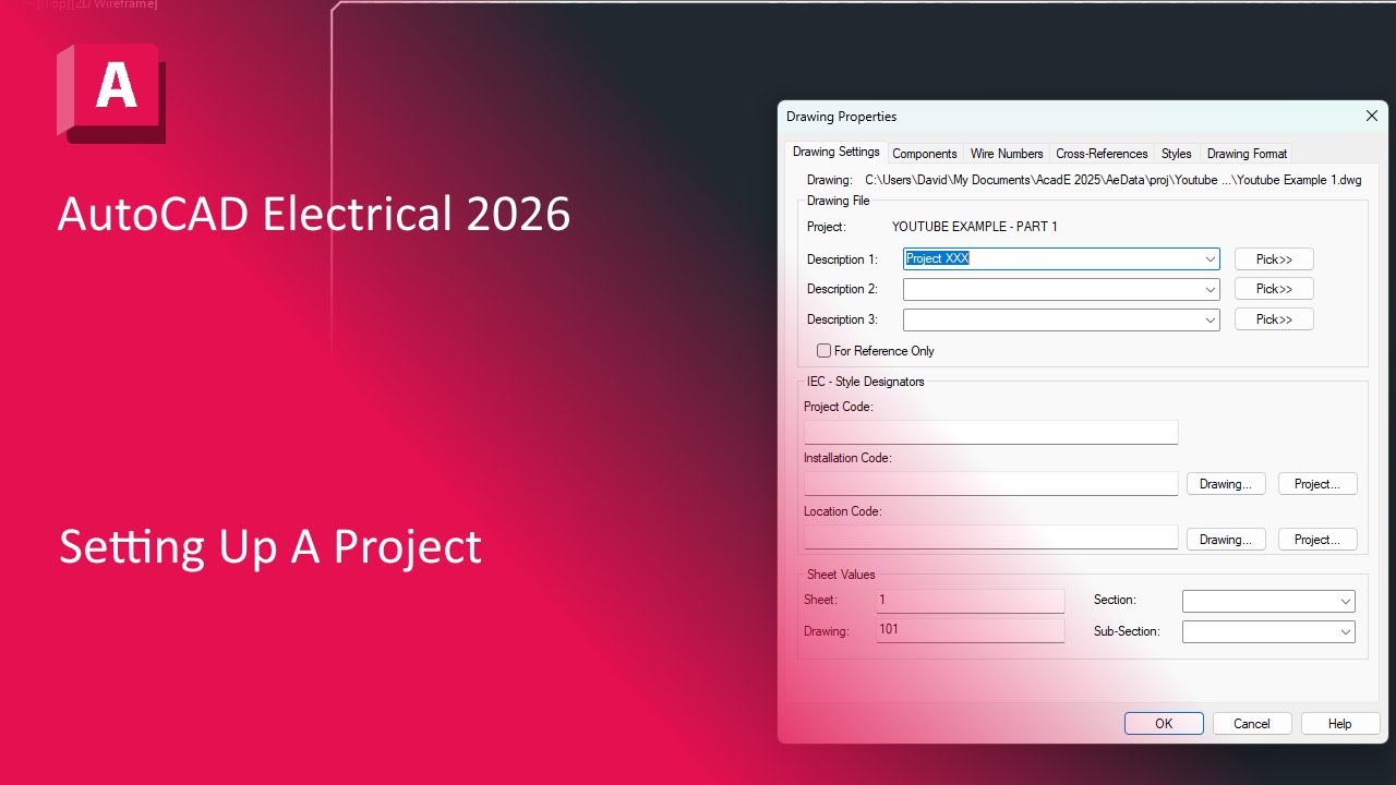 AutoCAD Electrical For BEGINNERS Part 1 - Projects + Drawings