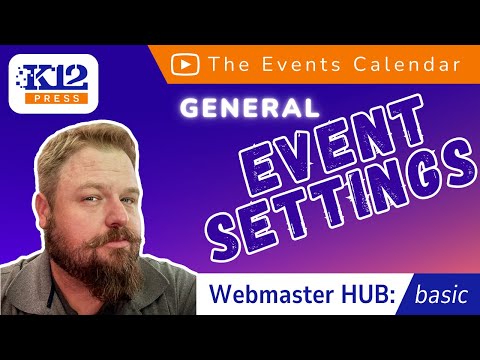 K12Press Tutorial: General Event Calendar Settings
