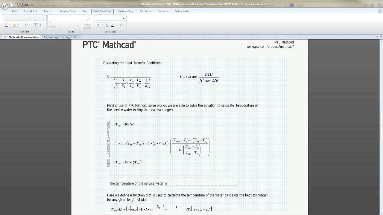 PTC Mathcad Demo - Comprehensive Documentation