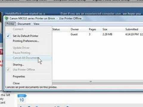 Stop a document from printing – Video Tip – HelpMeRick.com – Technology ...
