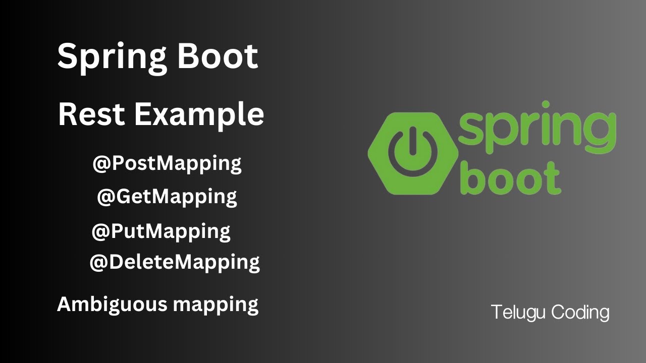 Spring boot rest example | @PostMapping| @GetMapping| @PutMapping |@DeleteMapping| Ambiguous mapping