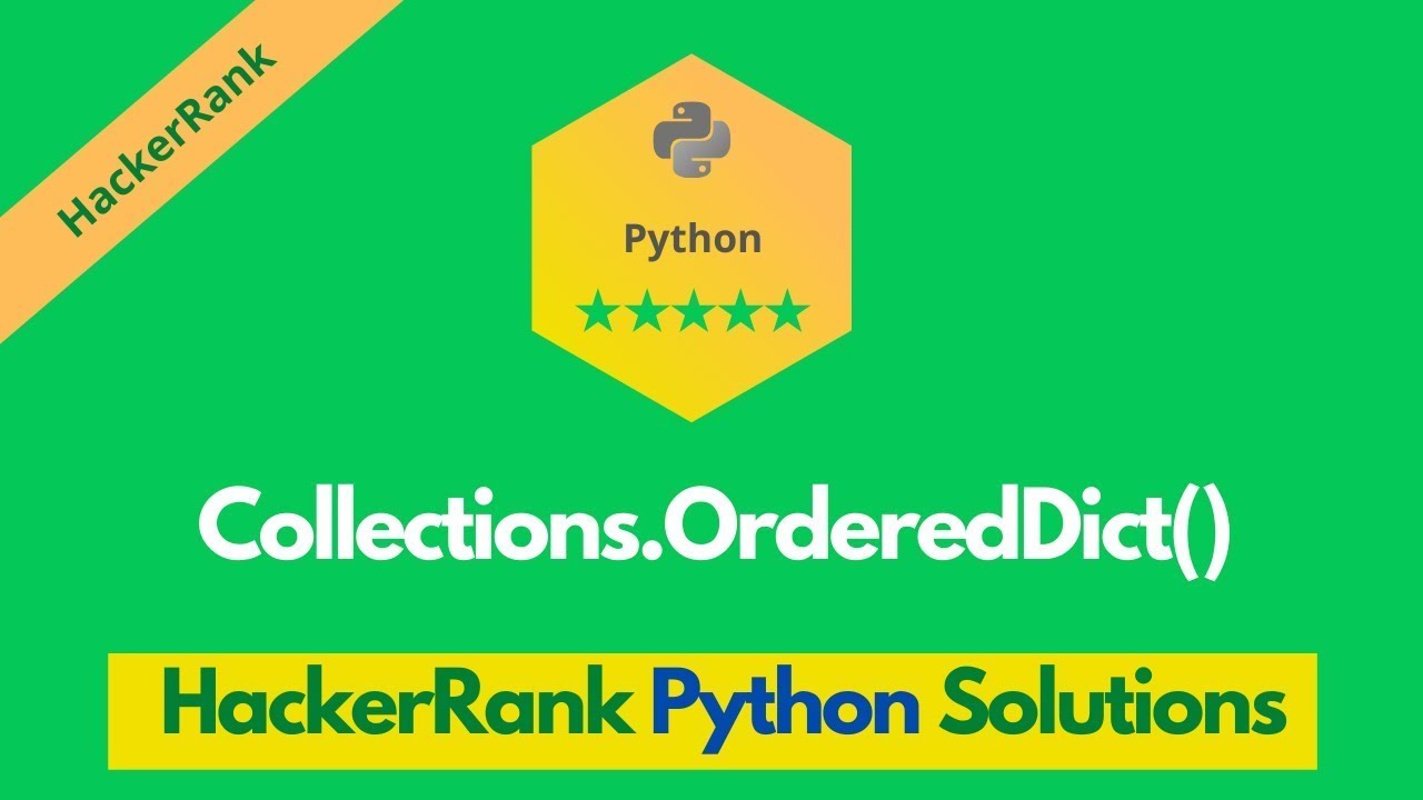 HackerRank Collections.OrderedDict() problem solution in Python | Python problems solutions