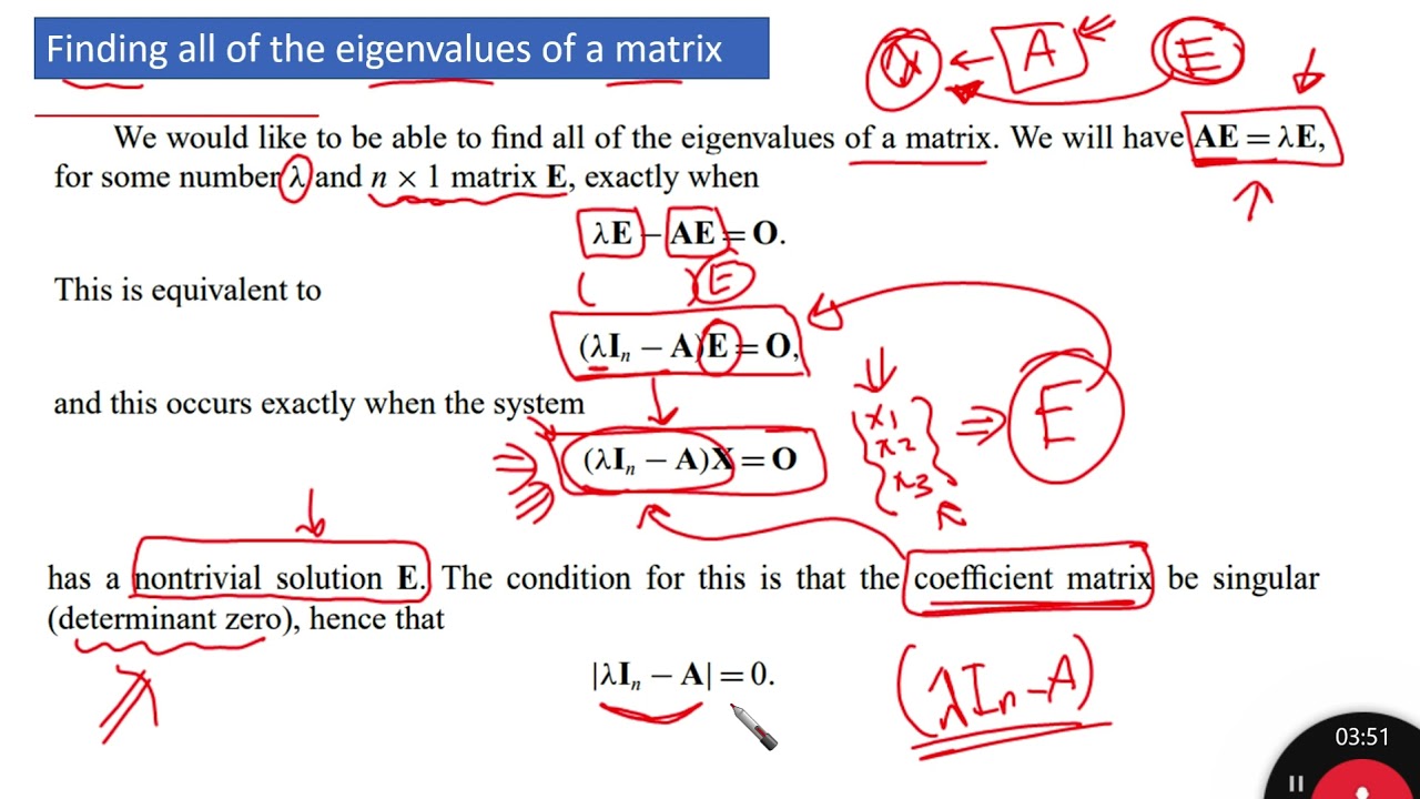 2-Eigenvalue and Eigenvectors- Finding all Eigenvectors and Eigen values- Part 2