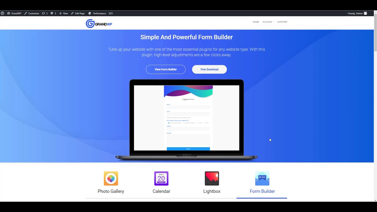 GrandWP Form Builder Tutorial