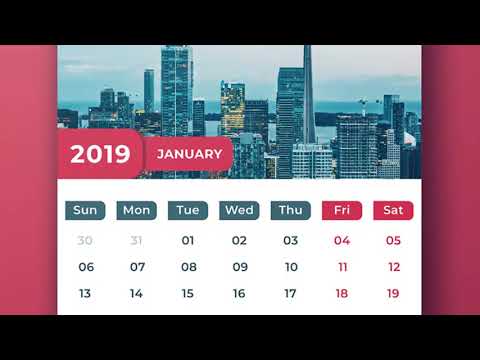 Photoshop CS6 Free Download – 2019 Wall Calendar Template