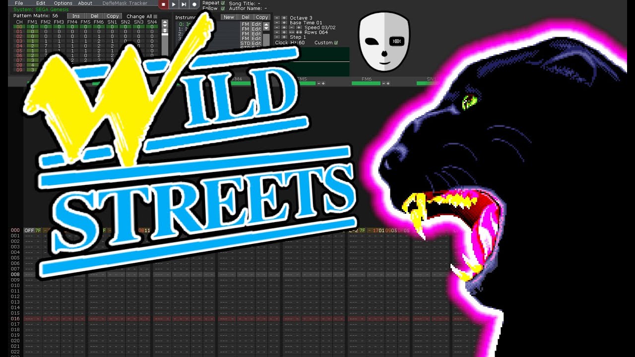 Wild Streets (C64) Title/Ingame - 16 Bit (YM2612)