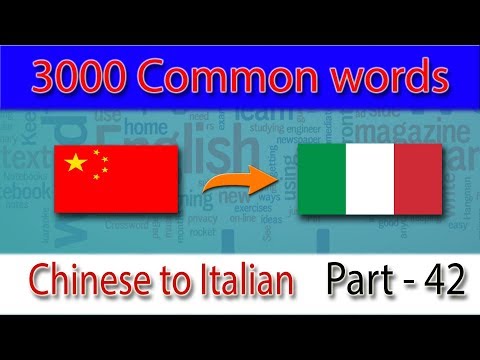 Chinese to Italian | Most Common Words in English Part 42 | Learn English