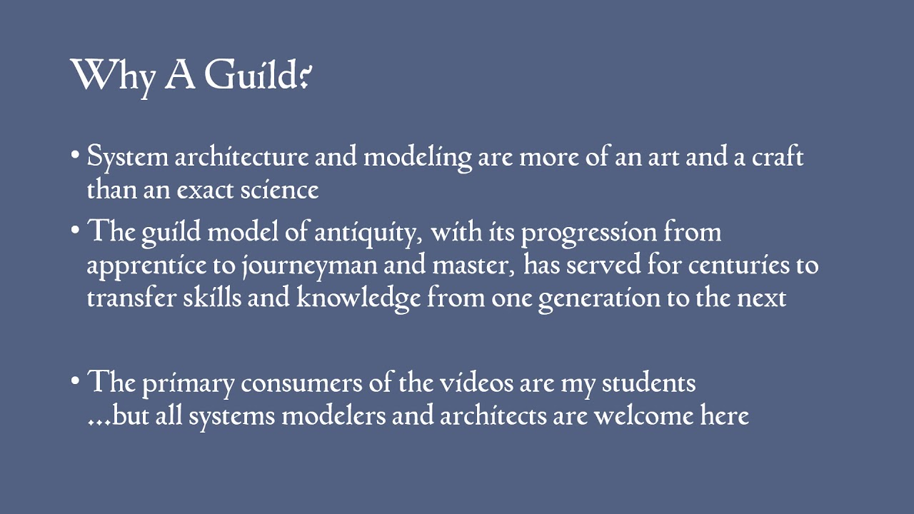 Systems Architecture Guild Introduction