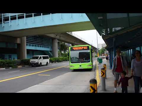 Singapore - SBS Bus 183 Arrives at Clementi Bus Interchange (2018)