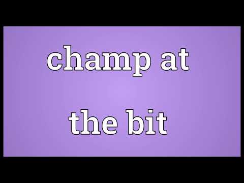 Champ at the bit meaning