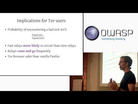 Philipp Winter -- Misbehaving Tor Exit Relays at OWASP Göteborg (Part 1)