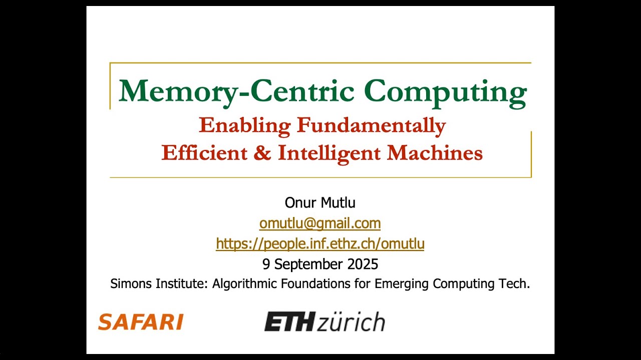 Memory-Centric Computing: Enabling Fundamentally Efficient & Intelligent Machines