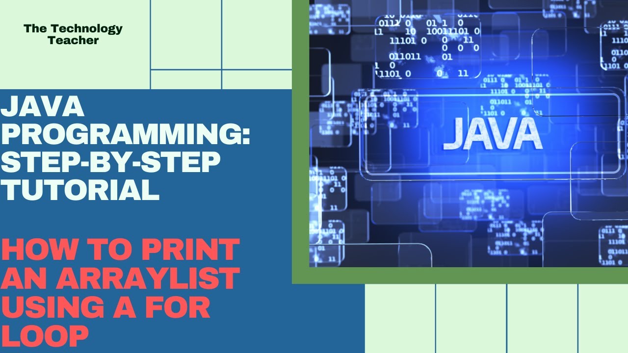 Java Tutorial Print ArrayList with a For Loop