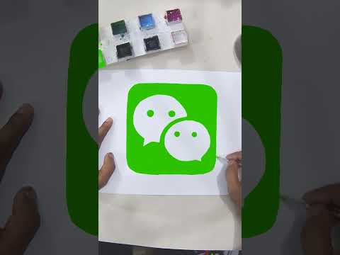 How to draw the Wechat logo #shorts #Wechat