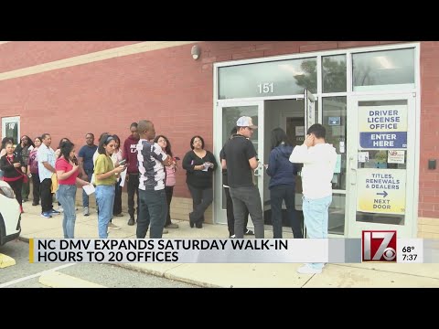 Lines persist at NC DMV offices as Saturday hours offered