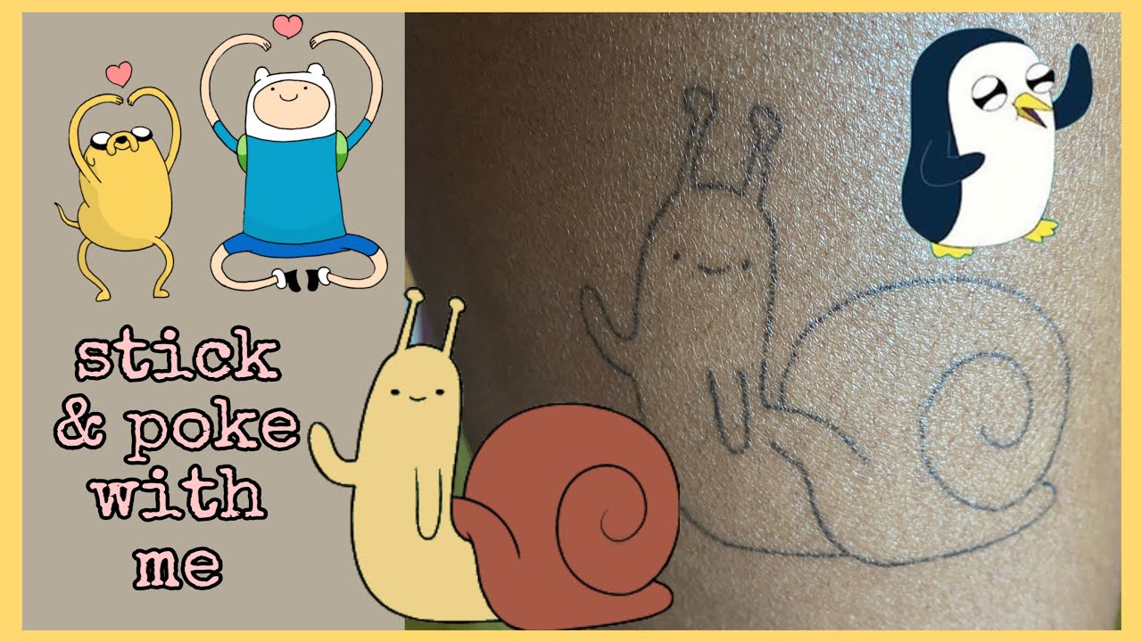 stick n poke with me | adventure time tattoo :3