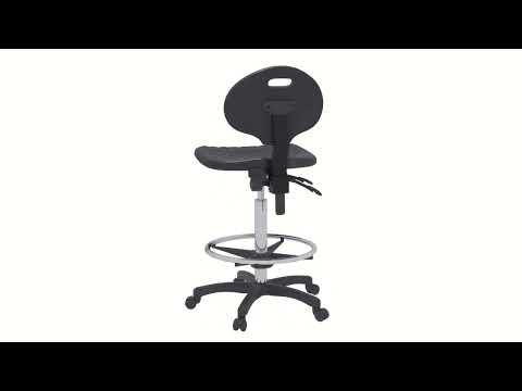 Laboratory Drafting Stool with Polyurethane Seat 5yr Warranty - InkStation