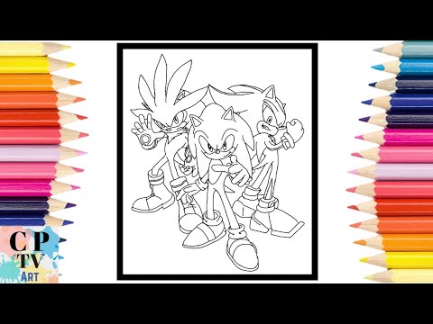 Sonic Team Coloring Pages/Sonic/Silver Sonic/Shadow/How to draw sonic