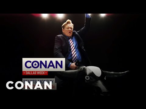Conan Rides A Mechanical Bull In Honor Of 'Dallas Week' And We Wildly ...
