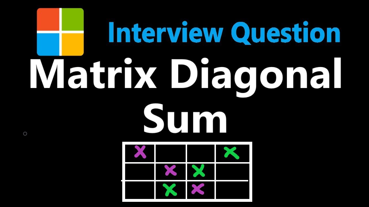 Matrix Diagonal Sum - Leetcode 1572 - Python