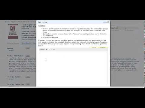 Editing Editorial Reviews on Amazon Book Pages