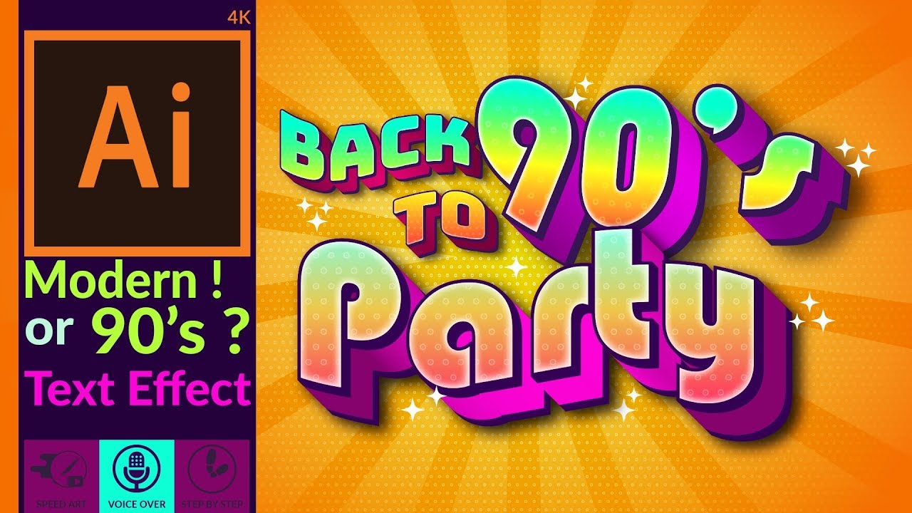 How to create a Modern !? Vector Text Effect in Adobe illustrator CC | Tutorial