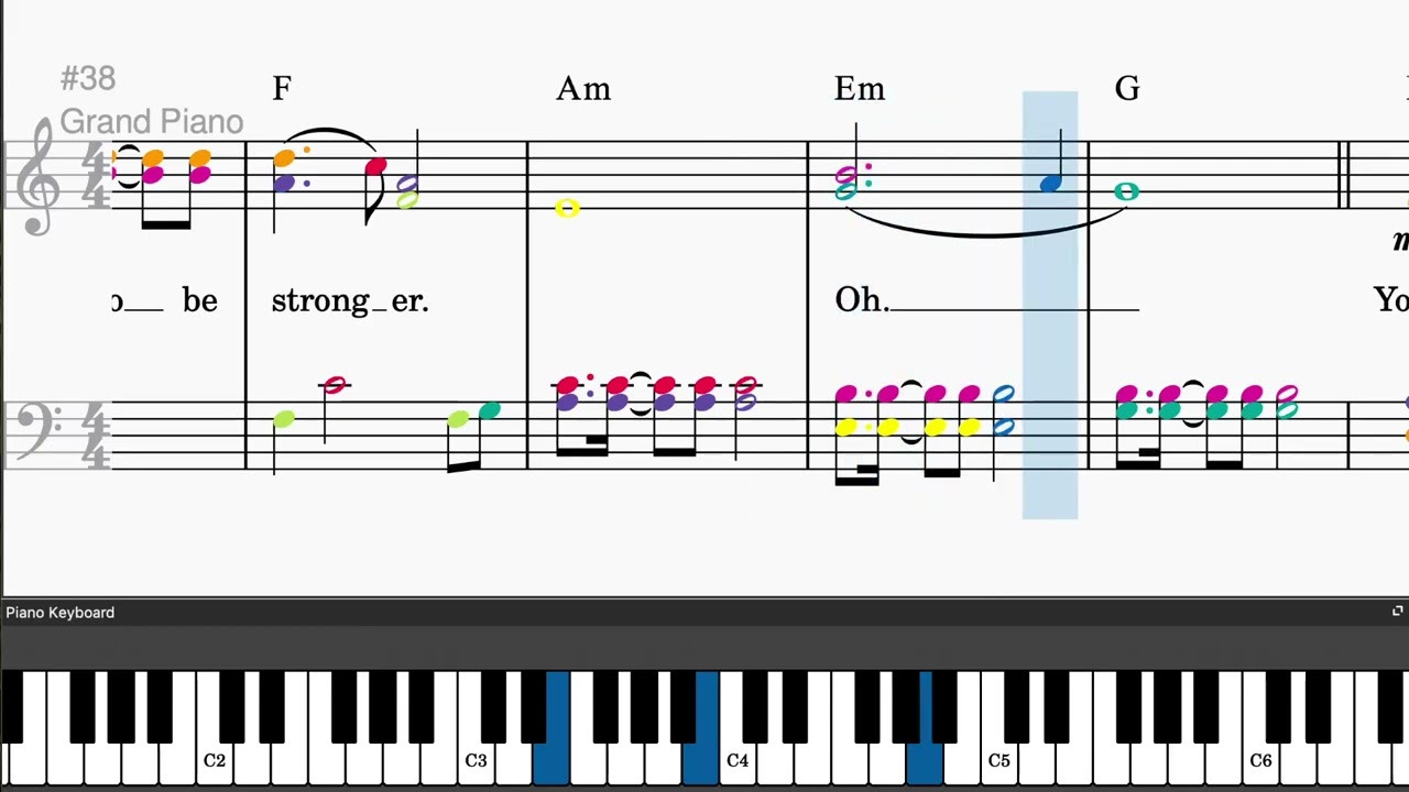 Stronger by Gary Barlow & Eliot Kennedy - Easy piano tutorials with sheetmusic