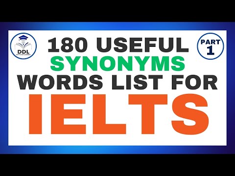 180 Useful Synonyms Words List | IELTS Vocabulary | Part 1