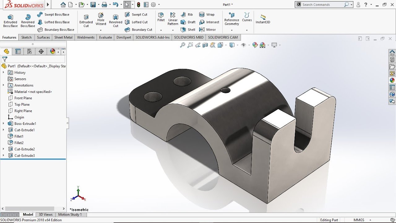 Solidworks Exercise 17 [Tutorial For Beginner]