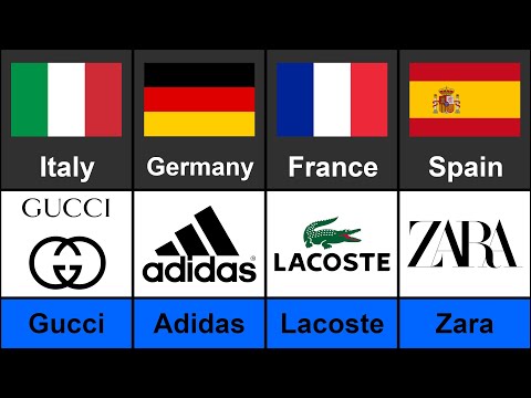 Clothing brands by country of origin