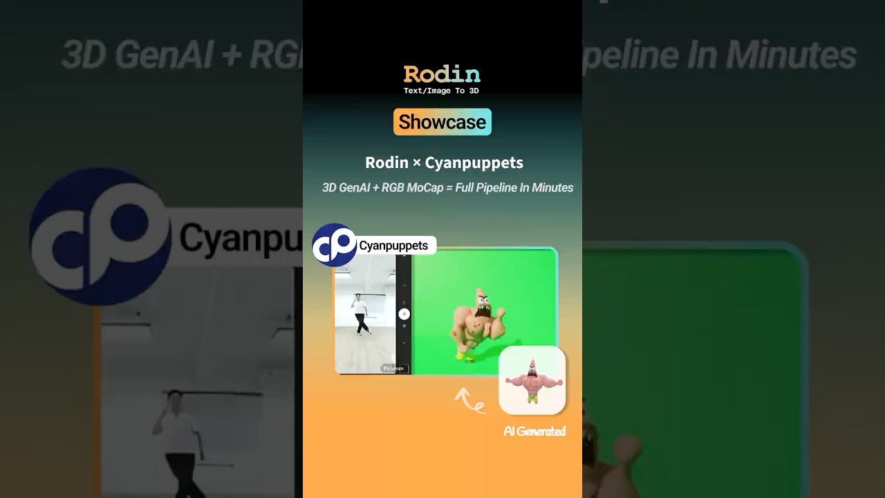 Using Rodin AI, @cyanpuppets generated a full 3D model of Patrick Star