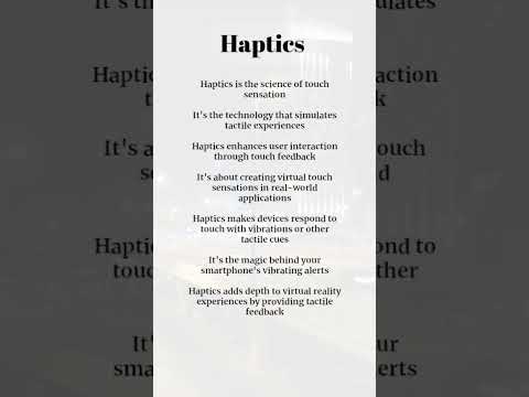 What is Haptics - computer science #haptics #computerscience