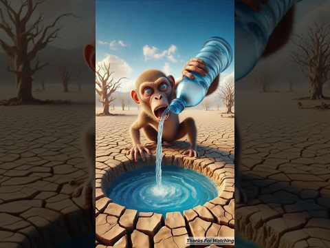 "One Seed... and a Hungry Monkey's Hope#monkeyvideo #aistory #moralstories