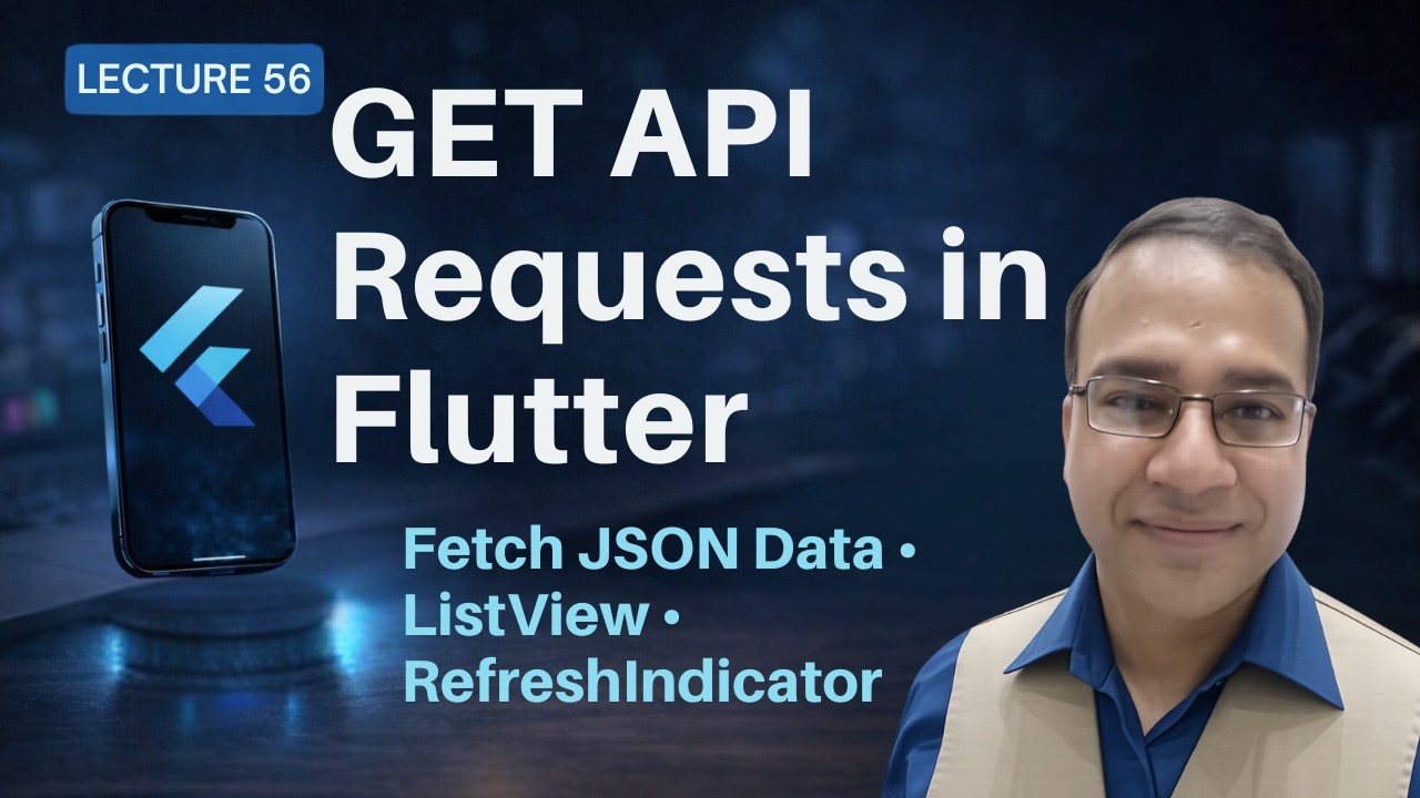 Flutter GET API Requests Tutorial | Fetch & Display API Data in Flutter | Urdu-Hindi | Lecture 56