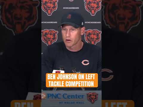 Pat The Designer Ask Ben Johnson About The Chicago Bears Left Tackle Competition #Bears #NFL