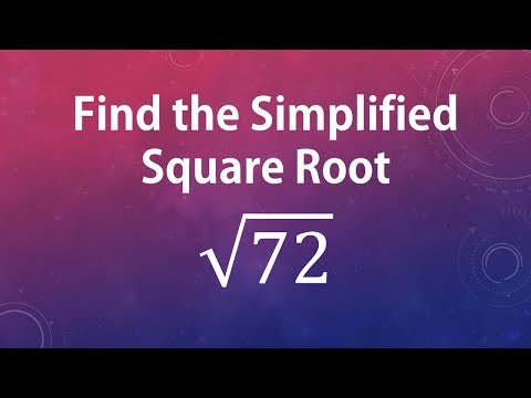 Find the Simplified Square Root: sqrt(72)