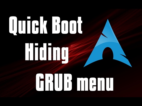 How to hide GRUB menu unless shift key is pressed | Arch Linux