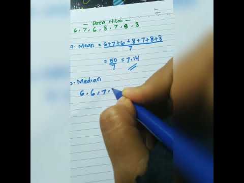 Menentukan Mean, Median dan Modus Data Tunggal #matematikamudah #statistika