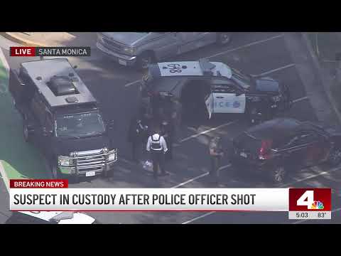 Watch Live: Police provide update after an officer was shot near Third Street Promenade