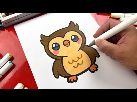 How To Draw A Funny Owl Using Shapes