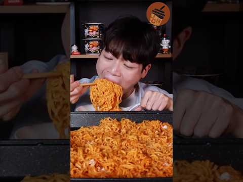 MUKBANG EXTREME BIG BITES "Buldak Rose Fire Noodles"????????️????????
