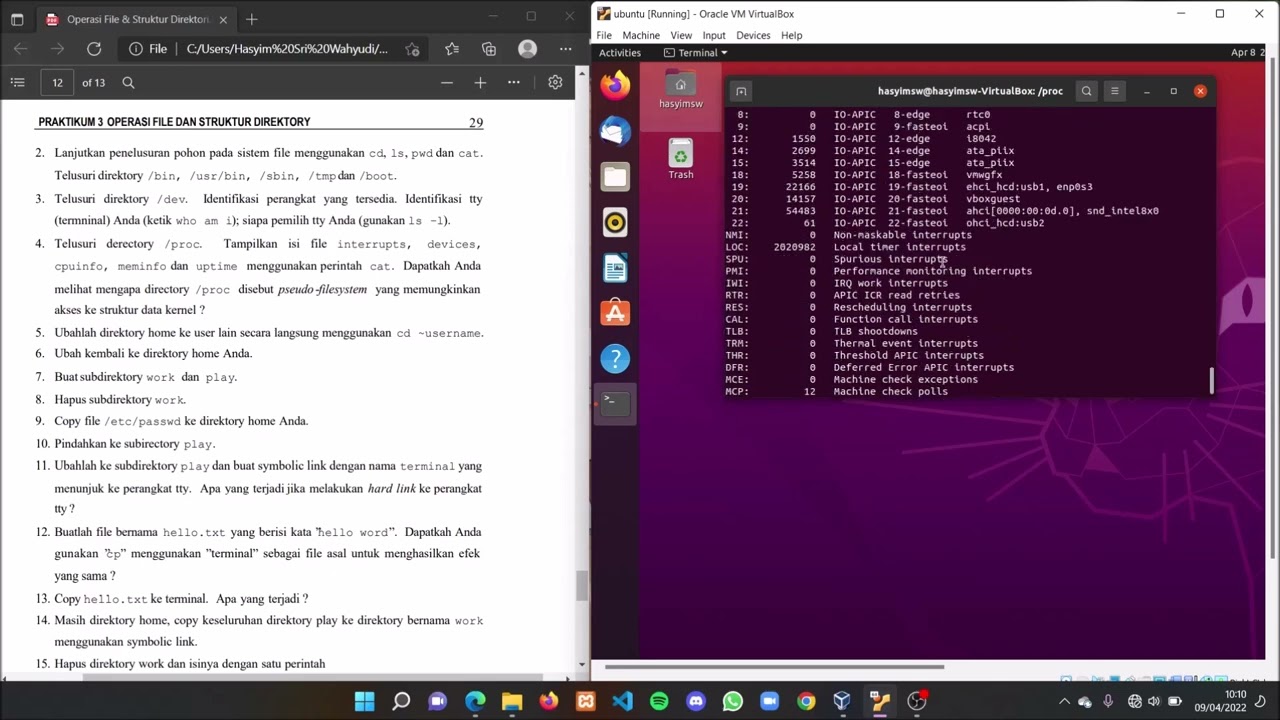 Praktikum Sistem Operasi - Operasi File & Struktur Direktori