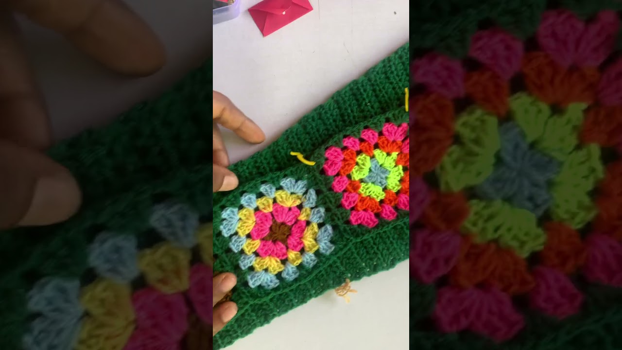 Crochet thigh high sock/ granny squares socks