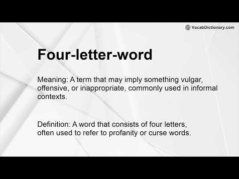 Four-letter-word Meaning