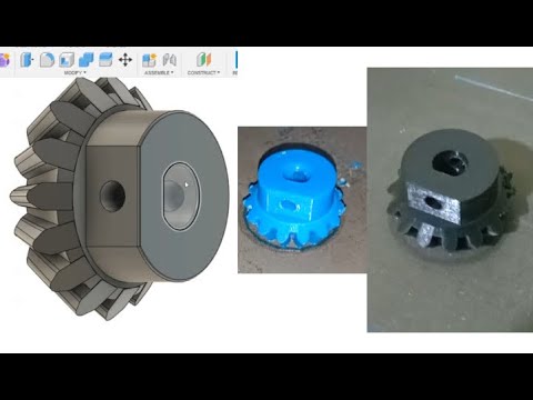 How to model and fabricate a straight bevel gear