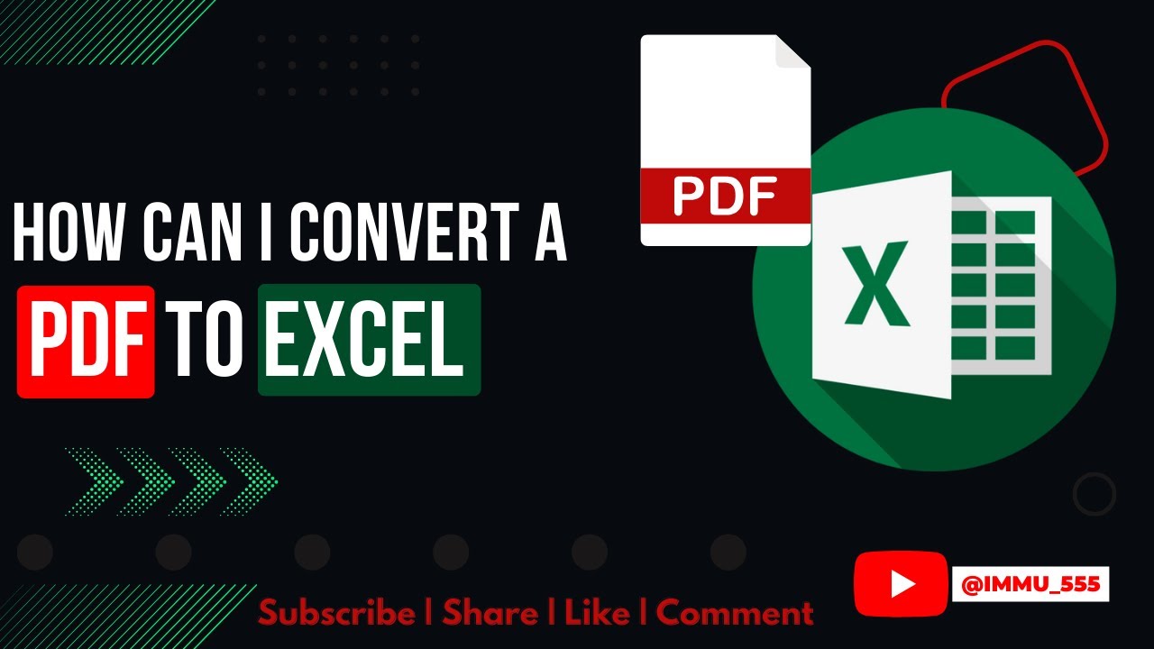 How can i convert a PDF to Excel |  Imran Ansari's Proven Method to Convert PDF to Excel
