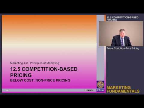 Topic 12.5 Competition based pricing - Below cost, non price pricing
